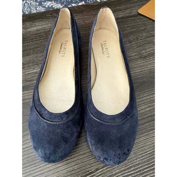 Talbots | Shoes | Talbots Navy Blue Suede Ballet Flats Sz 85 | Poshmark